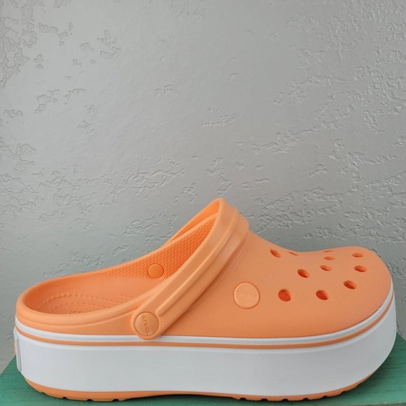 CROCS | Shoes | Crocs Crocband Platform Clog Unisex Orange | Poshmark